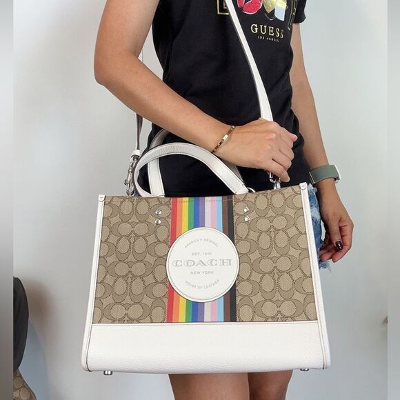 Coach | Bags | Coach Dempsey Carryall In Signature Jacquardwith Rainbow ...